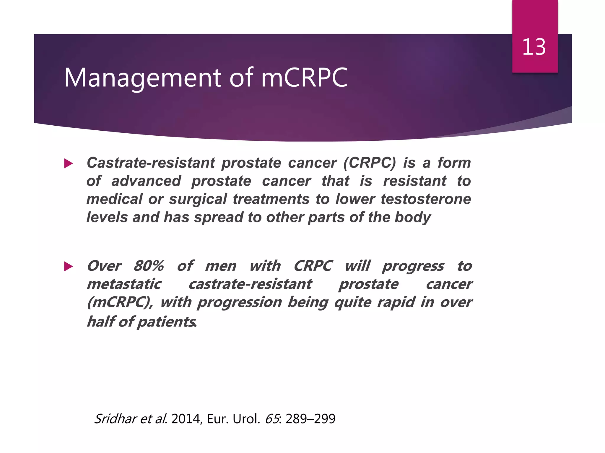 Metastatic Castration Resistant Prostate Cancer(mCRPC) | PPTX