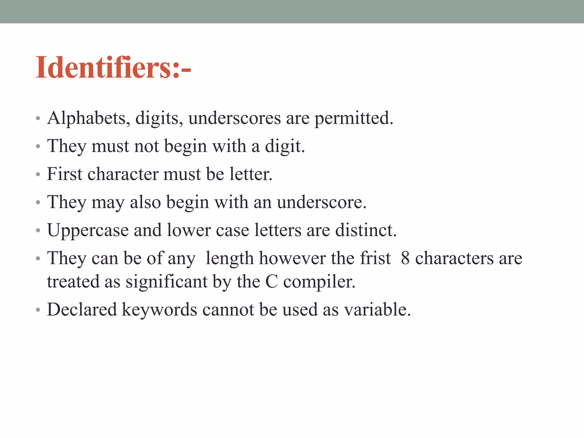 FUNDAMENTAL OF C | PPTX