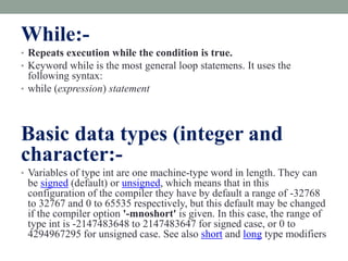 FUNDAMENTAL OF C | PPTX