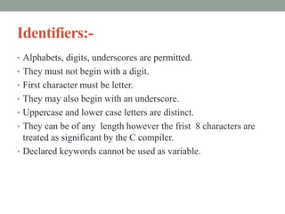 FUNDAMENTAL OF C | PPTX