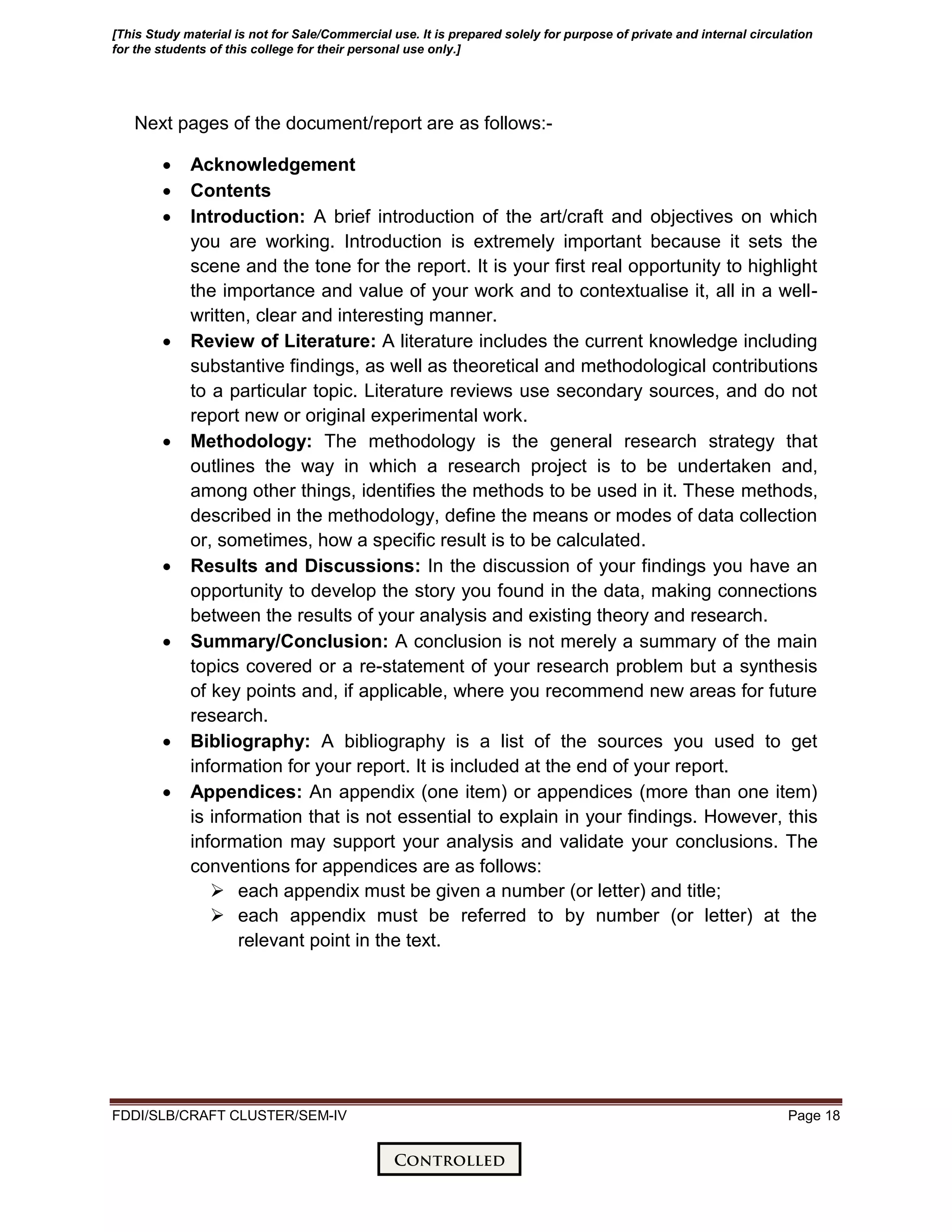 craft cluster study material | PDF