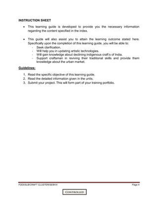 craft cluster study material | PDF