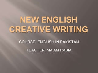 Final creative writing | PPT