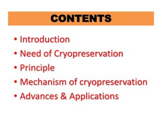 Advances and Applications of Cryopreservation Techniques in Fisheries | PPTX
