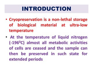 Advances and Applications of Cryopreservation Techniques in Fisheries | PPTX
