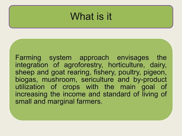 Farming System Approach | PPTX