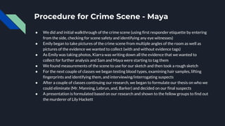Mock Crime Scene | PPTX
