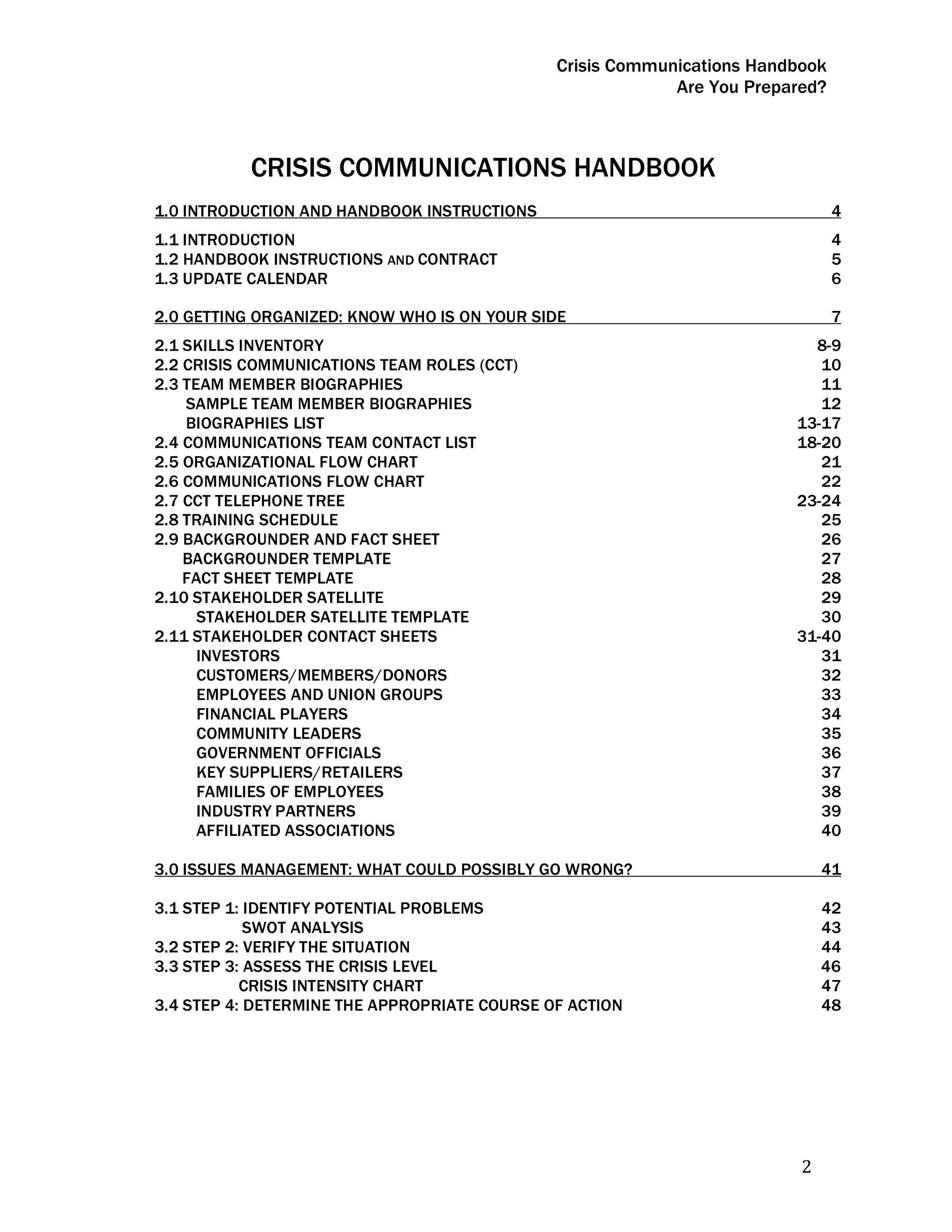 Crisis Communications Handbook | PDF