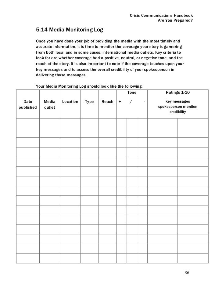 Crisis Communications Handbook