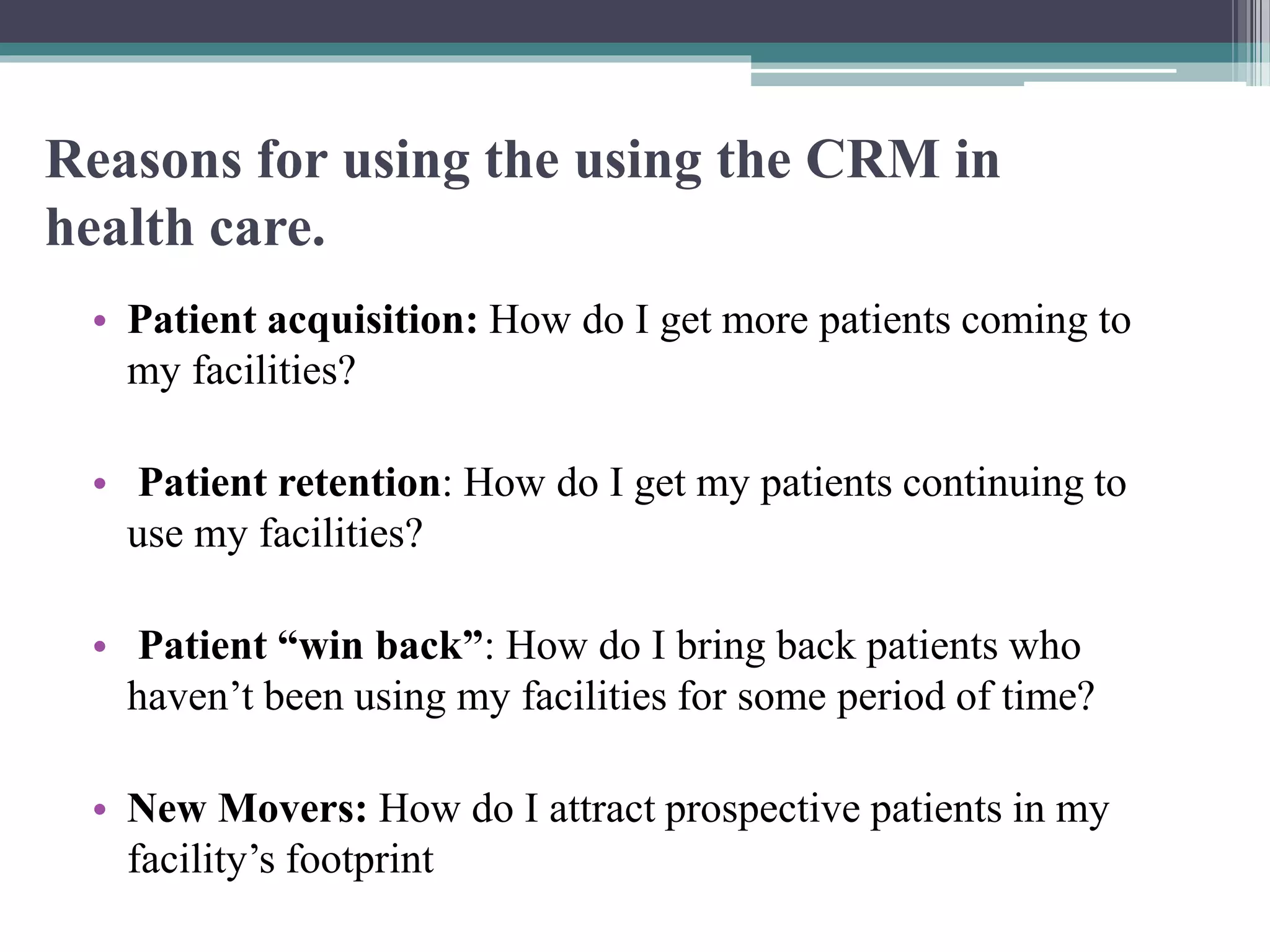Customer relationship management healthcare | PPTX