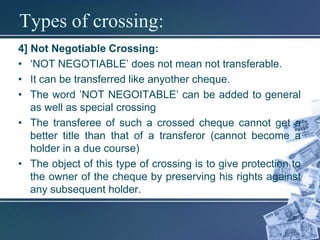 Final crossing of cheques.... | PPT