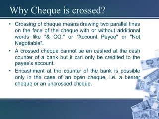 Final crossing of cheques.... | PPT