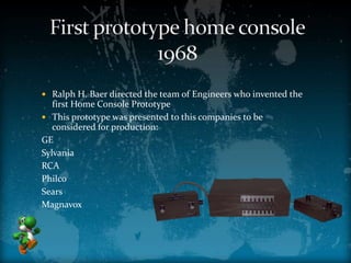 The History of Game Consoles | PPTX