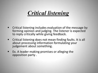LISTENING ABILITY GTU COMMUNICATION SKILLS (2110002) | PPTX