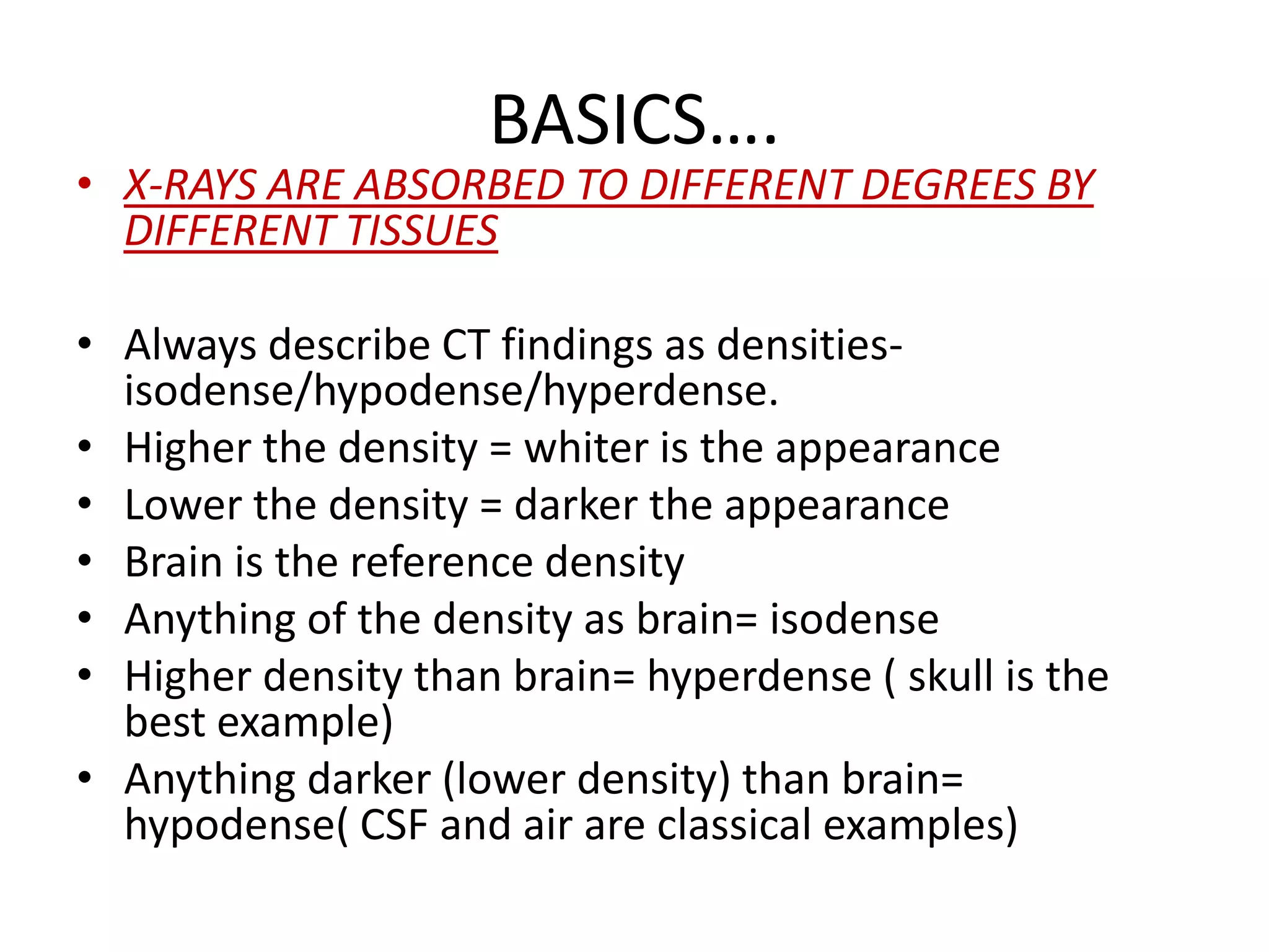 BASICS of CT Head | PPTX