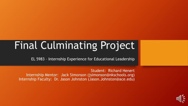 Final culminating project henert | PPTX | Professional School | Postgraduate Education