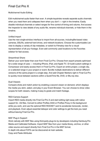 Final Cut Pro X | PDF