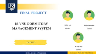FInal: Is-vnu dormitory management system | PPTX