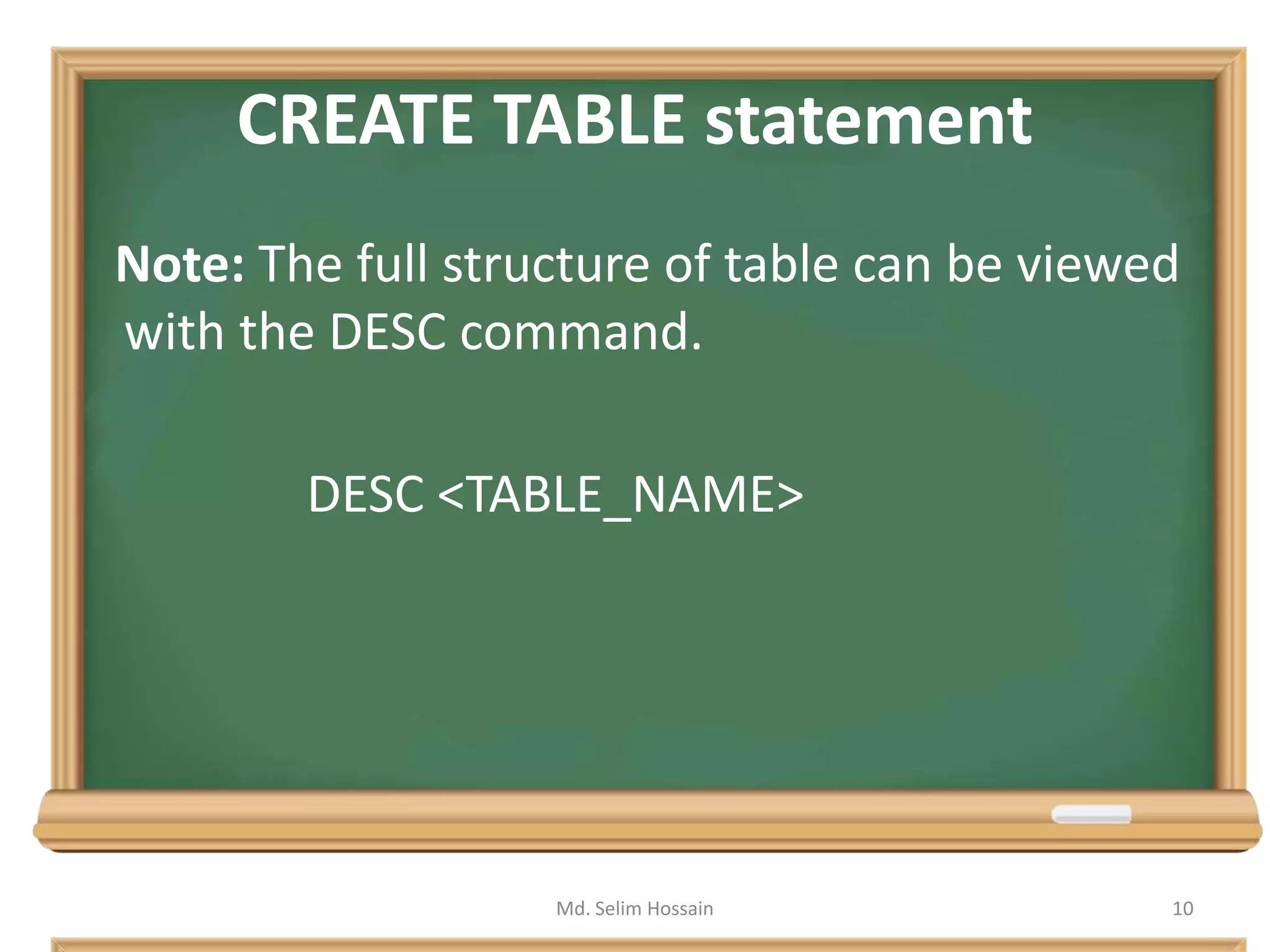 Data Definition and Data Manipulation Language-DDL & DML | PPTX