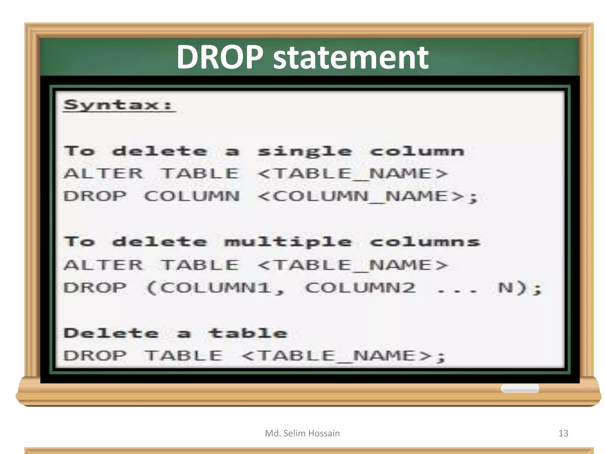 Data Definition and Data Manipulation Language-DDL & DML | PPTX
