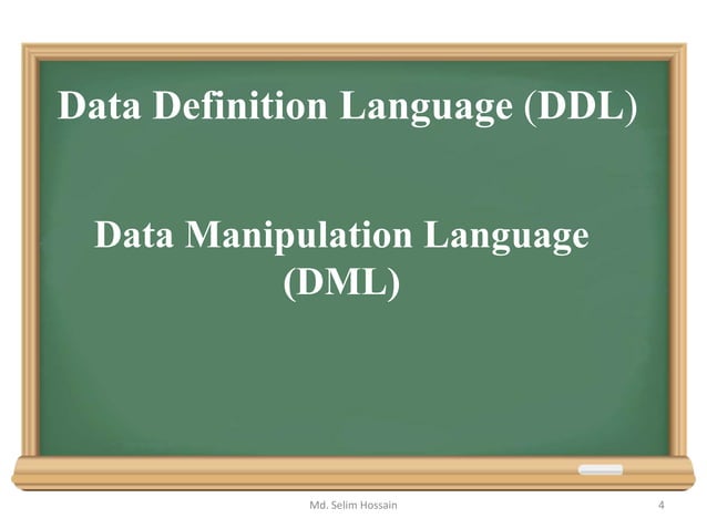 Data Definition and Data Manipulation Language-DDL & DML | PPTX