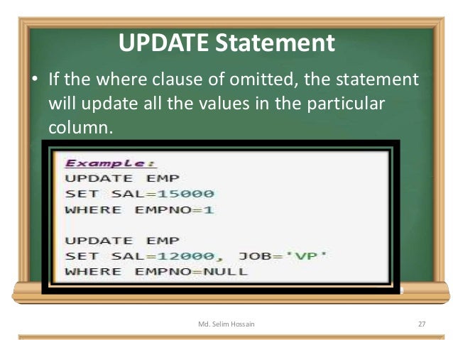 Data Definition and Data Manipulation Language-DDL & DML Data Definition and Data Manipulation Language-DDL & DML