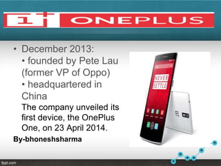 Marketing Analysis on OnePlus | PPTX