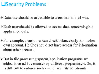 Disadvantages of file management system (file processing systems) | PPTX