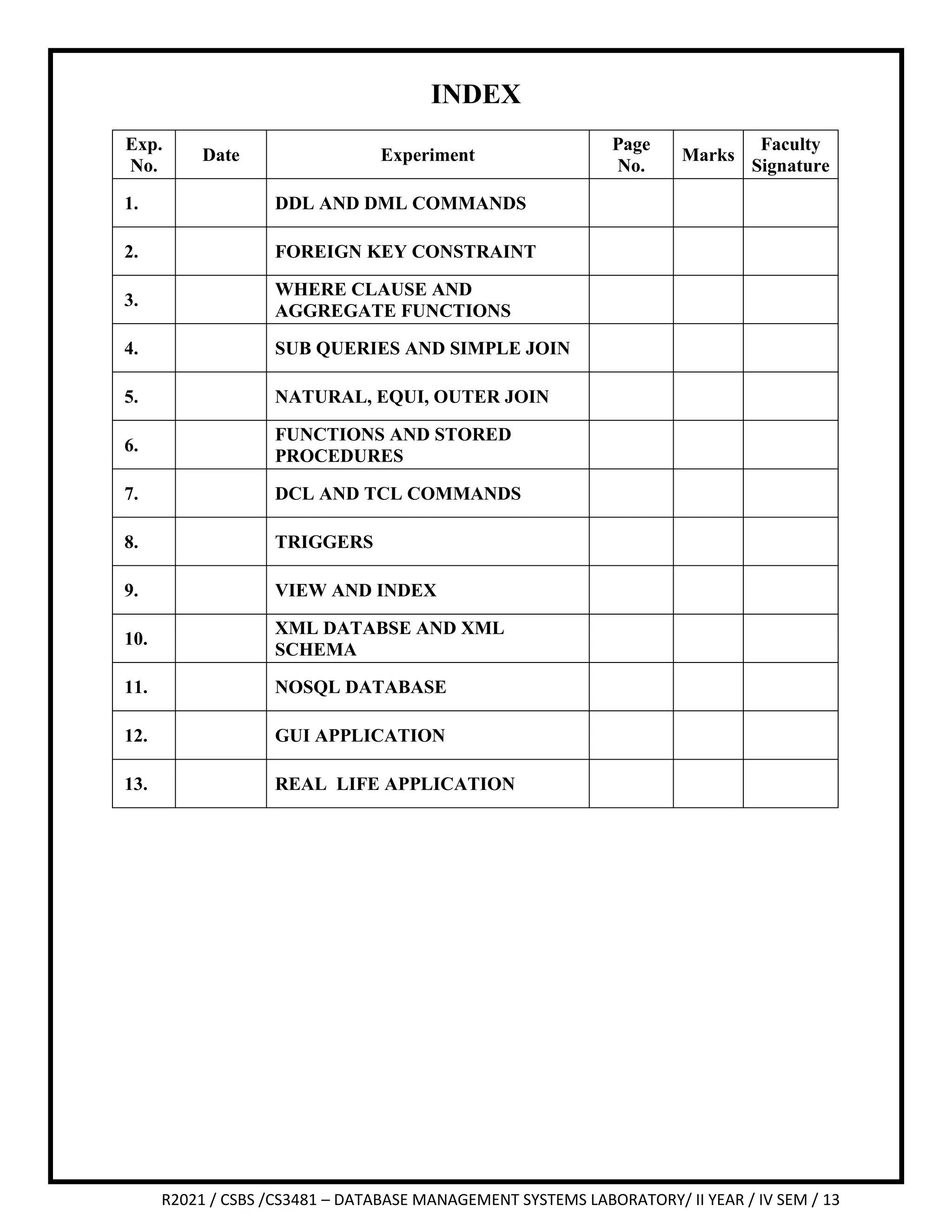 Final DBMS Manual (2).pdf final lab manual | PDF