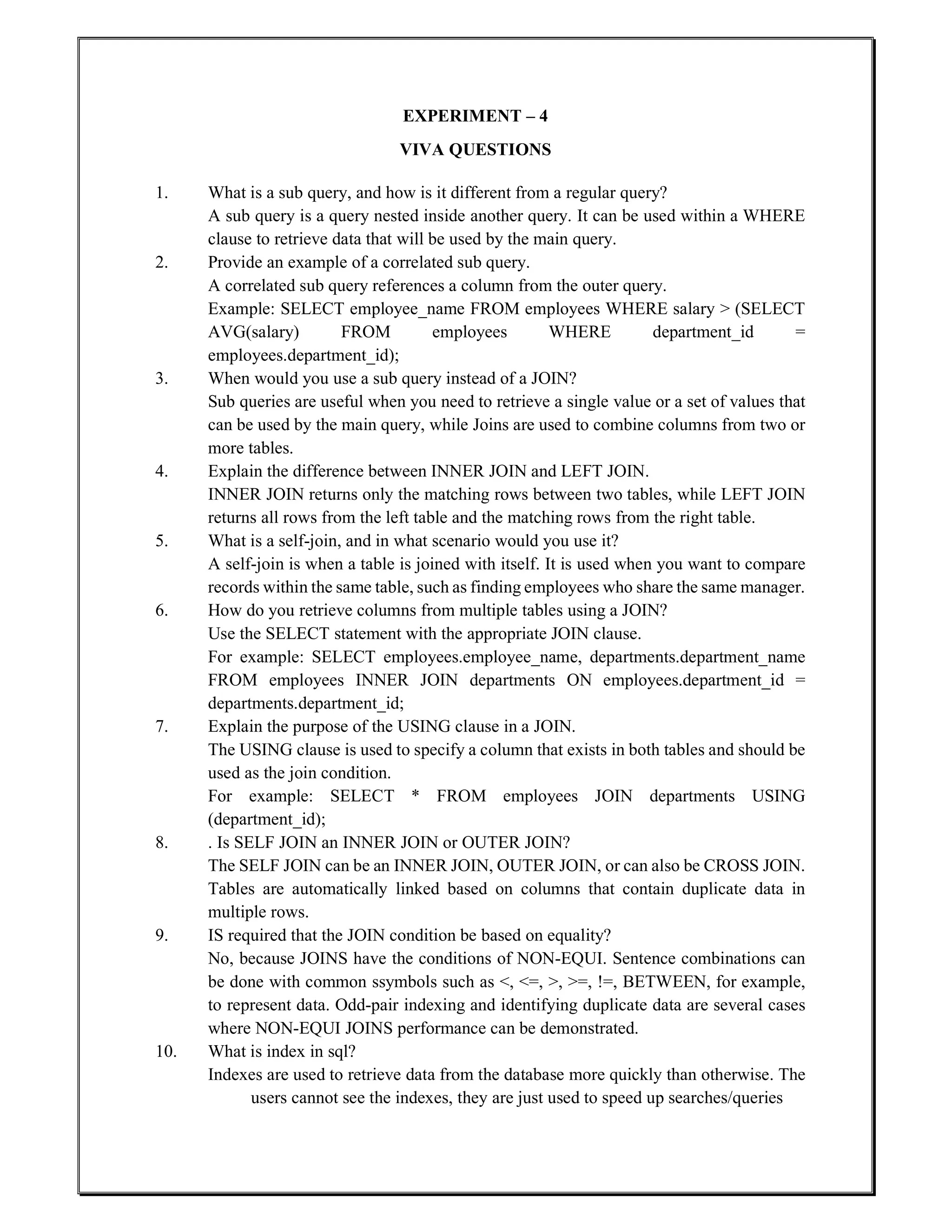 Final DBMS Manual (2).pdf final lab manual | PDF | Databases | Computer Software and Applications