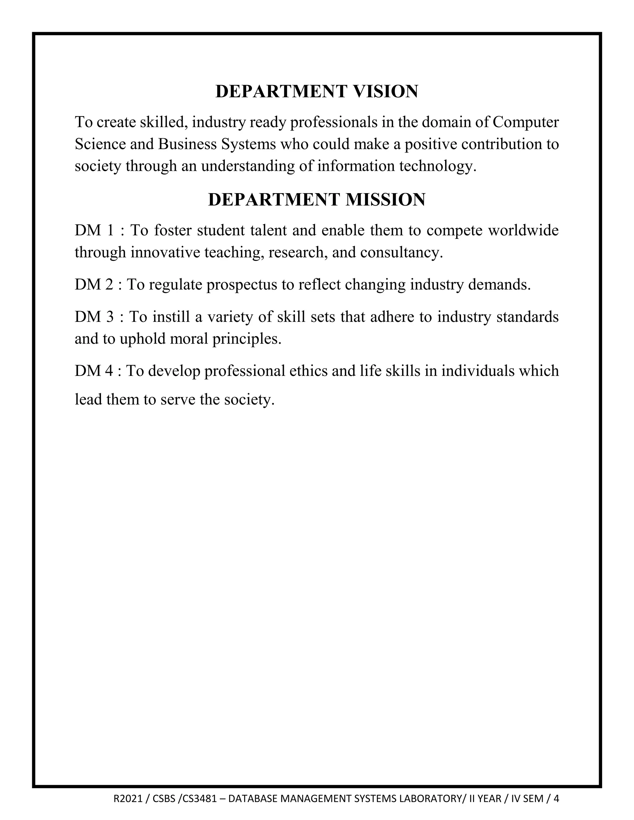 Final DBMS Manual (2).pdf final lab manual | PDF