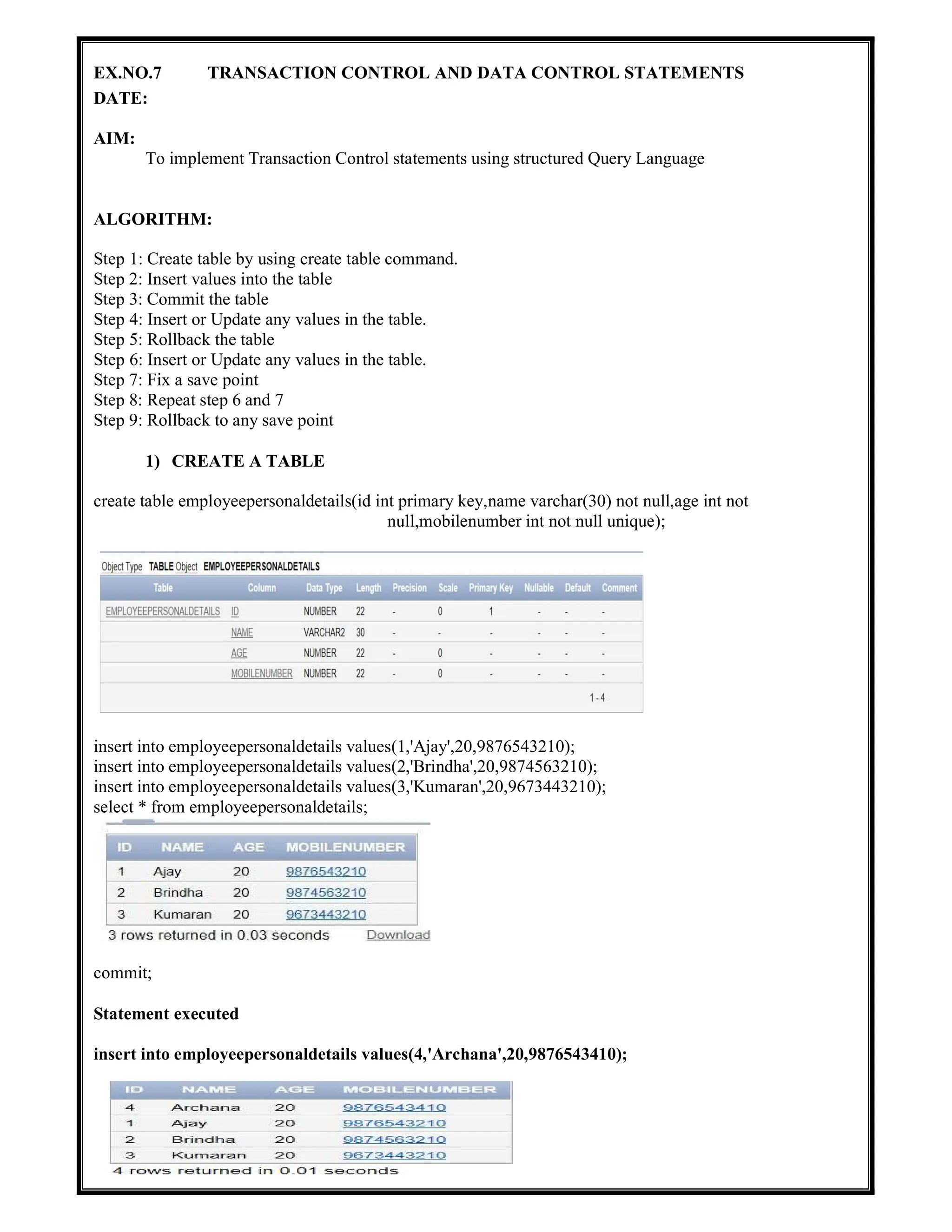 Final DBMS Manual (2).pdf final lab manual | PDF | Databases | Computer Software and Applications