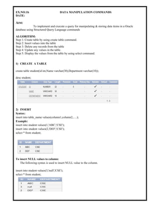 Final DBMS Manual (2).pdf final lab manual | PDF