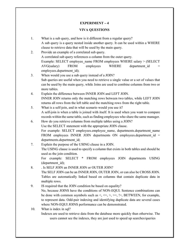 Final DBMS Manual (2).pdf final lab manual | PDF | Databases | Computer ...