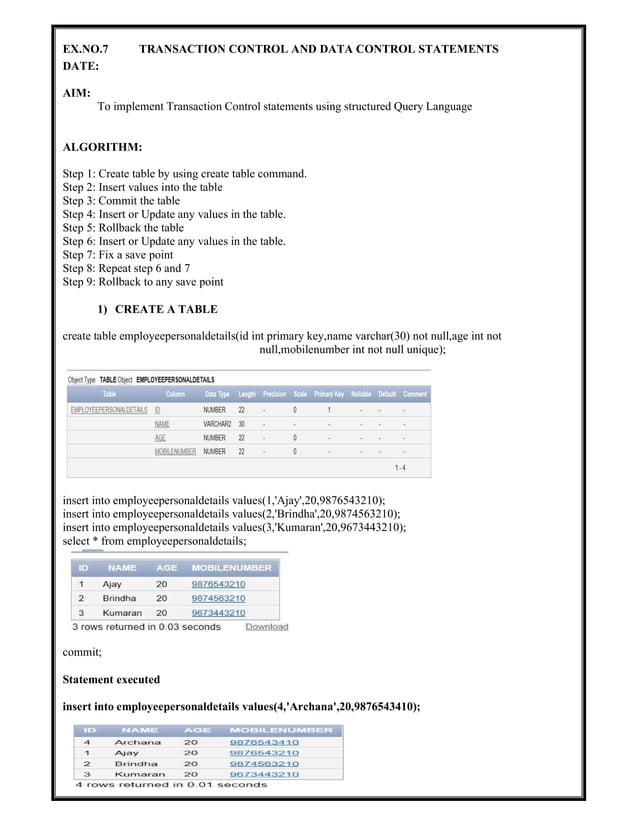 Final DBMS Manual (2).pdf final lab manual | PDF | Databases | Computer Software and Applications