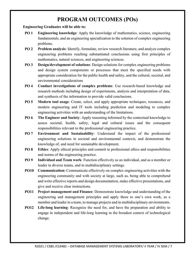 Final DBMS Manual (2).pdf final lab manual | PDF | Databases | Computer Software and Applications