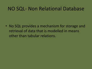 no sql presentation | PPT