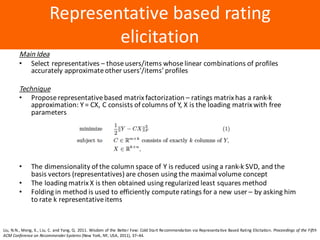 Preference Elicitation in Recommender Systems | PPT