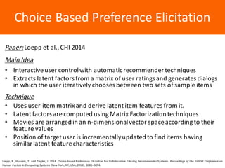 Preference Elicitation in Recommender Systems | PPT