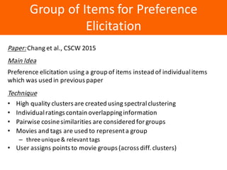 Preference Elicitation in Recommender Systems | PPT