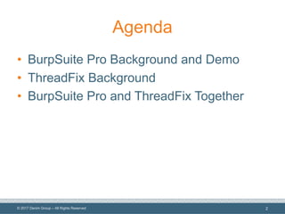 Elevate Your Application Security Program with Burp Suite and ThreadFix | PDF