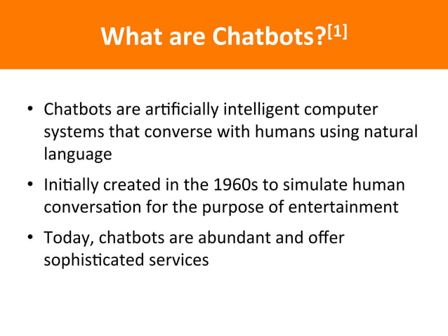 An Introduction to Chatbots | PPT