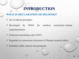 declaration of helsinki ppt | PPTX