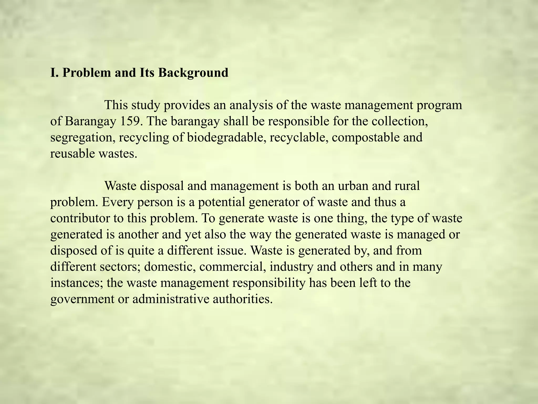 Waste Management Research - City University of Pasay (BPG) | PPTX ...