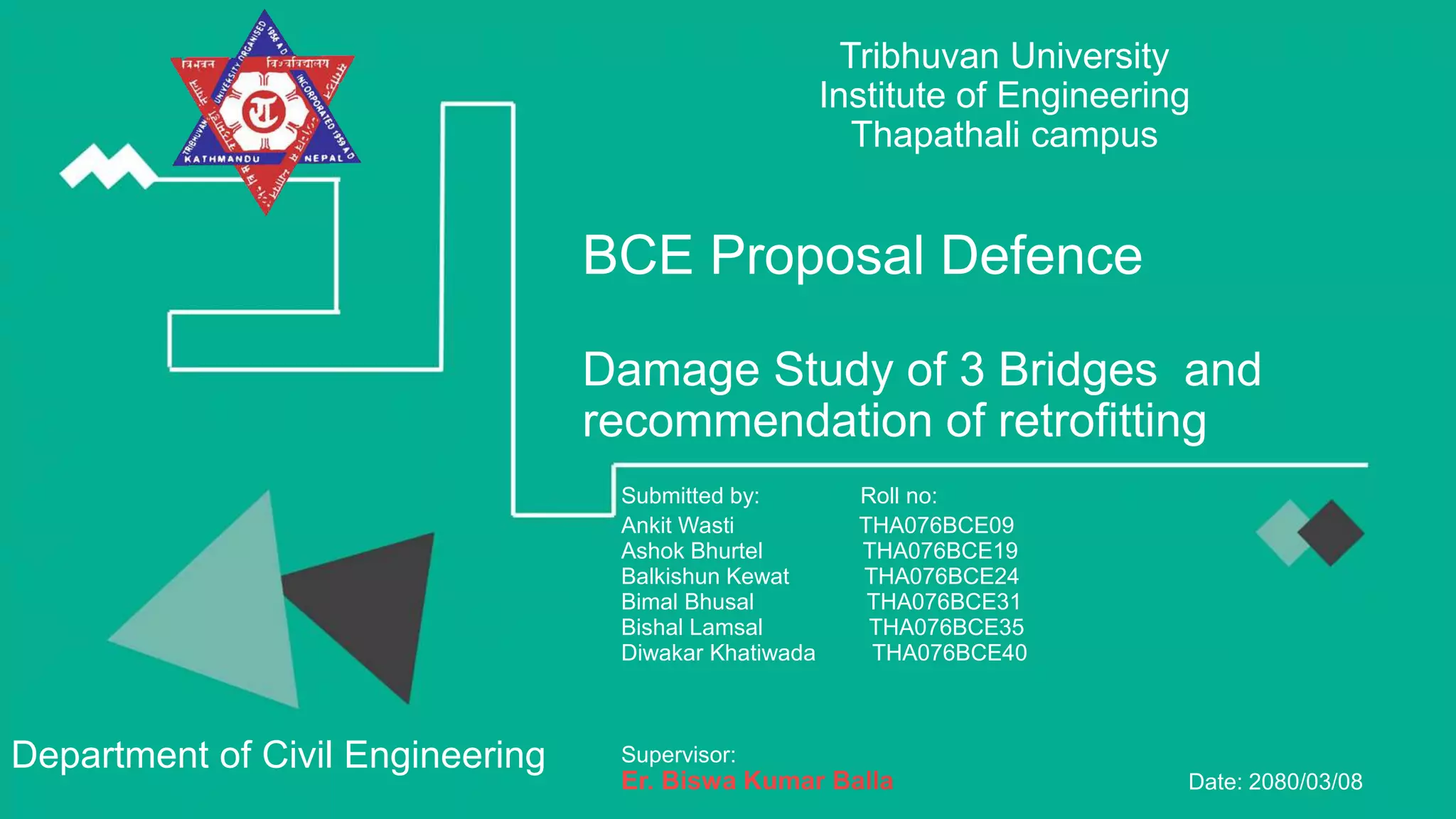 Bridge damage assessment proposal | PPTX