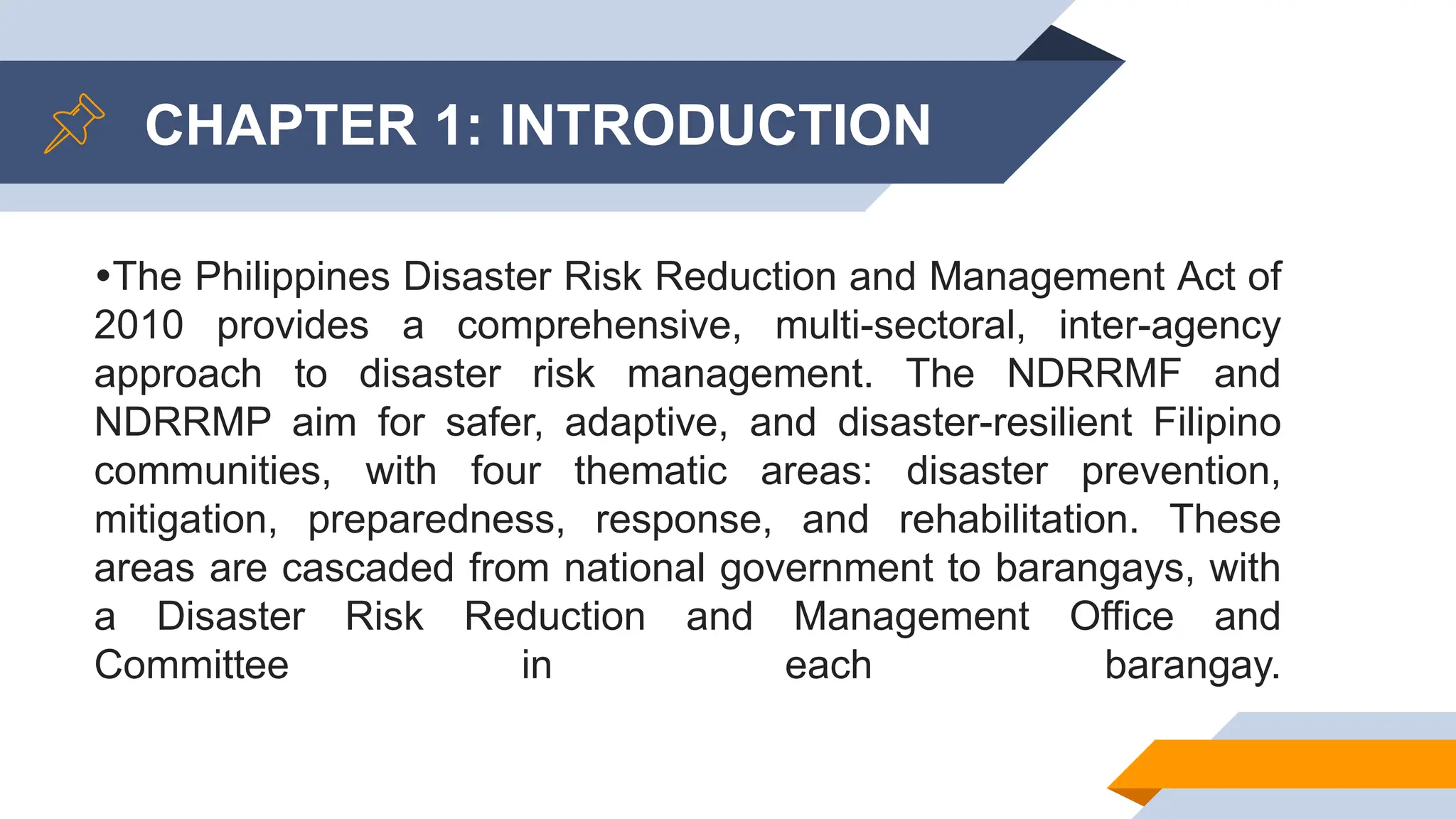BARANGAY DISASTER RISK REDUCTION MANAGEMENT COUNCIL RESEARCH POWERPOINT ...