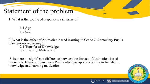 FINAL DEFENSE - ANIMATION BASED FOR ICT TRACK | PPT
