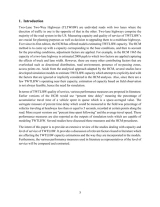 Traffic Flow Theory Final Paper | PDF | Auto Type | Automotive