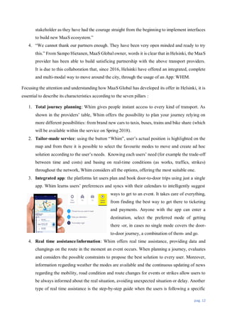 International Benchmarking of business models enacted by main MaaS providers | PDF