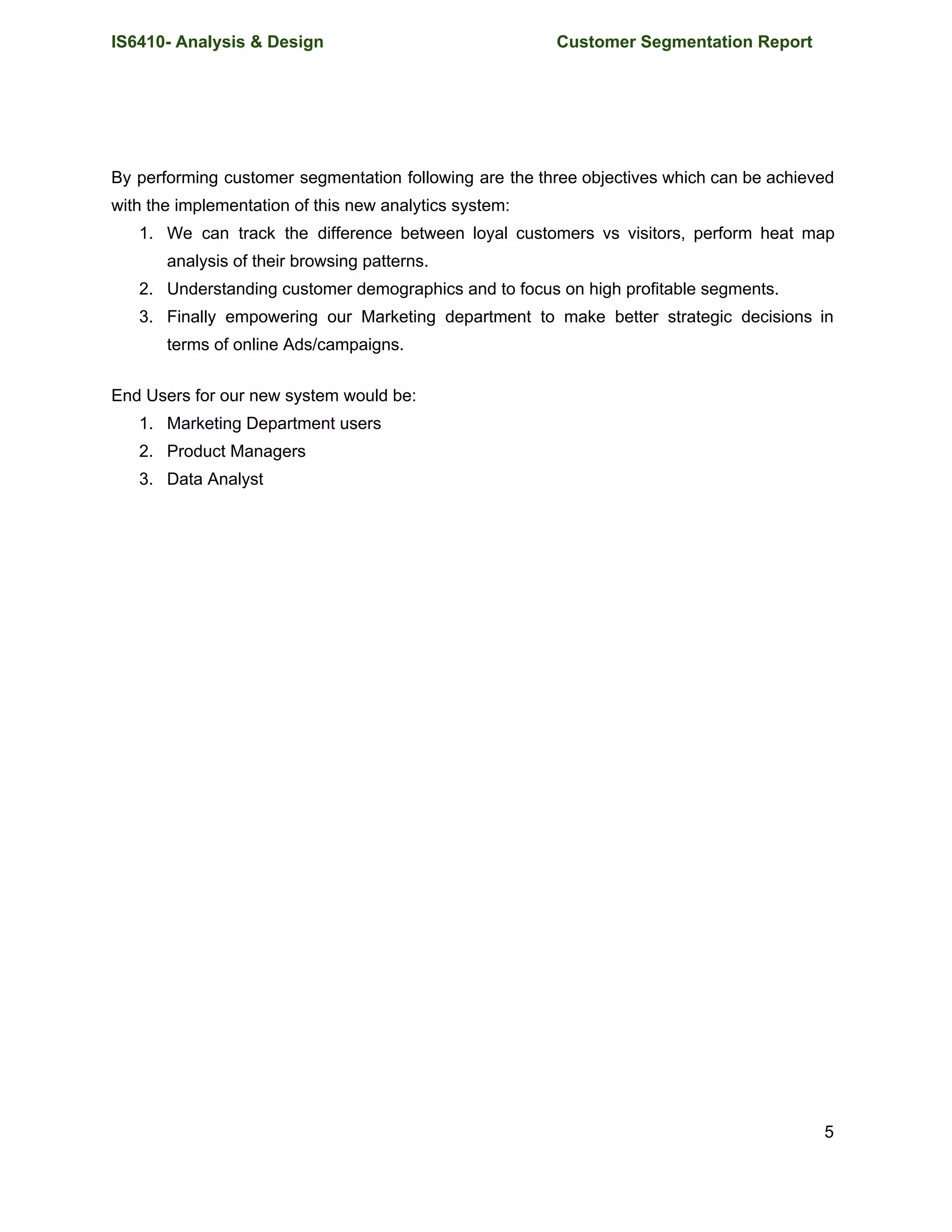 Customer Segmentation Project | PDF